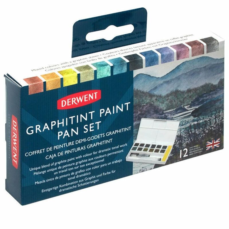 Derwent Graphitint Paint Travel Set Palette, Includes 12 Colours ...