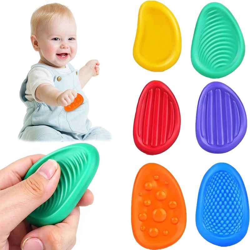 Fidget Toys, 6pcs Texture Sensory Stones, Special Needs Fidget Toys For ...