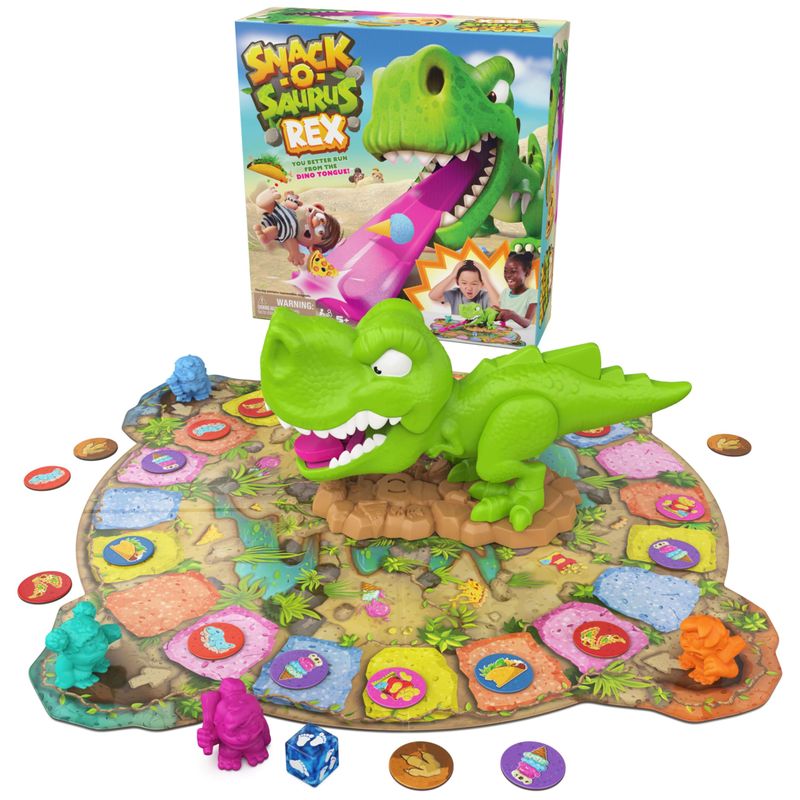 Spin Master Games, Snack-O-Saurus Rex Board Game for Dinosaur Fans ...