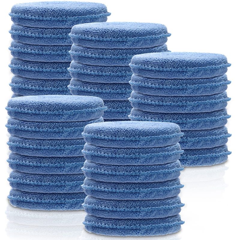 Fasmov 30 Pack Microfiber Applicator Pads Wax Applicator, Car Wax ...