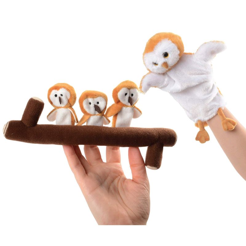 Constructive Playthings Owl Babies Puppet and Props Set with Momma Owl ...