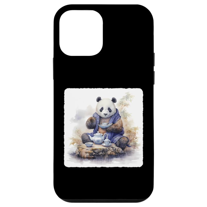 iPhone 12 mini Panda and Tea Set, Panda Phone Case with Traditional Tea ...