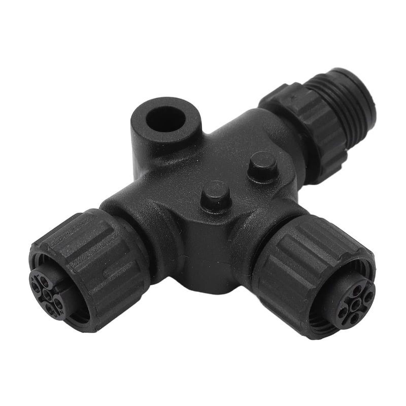 NMEA 2000 Tee Adapter, 3 Port 5Pin M12 Thread NMEA2000 T Type Connector ...