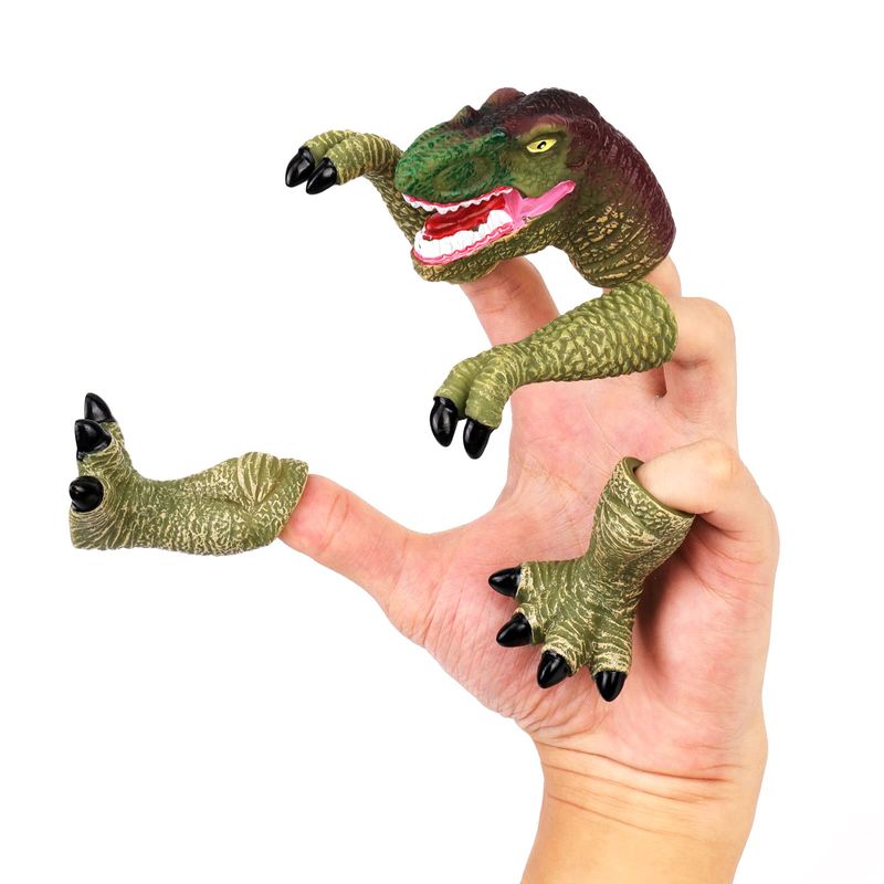 Pwsap 5 Pcs Finger Puppet Dinosaur Set - Tyrannosaurus, Realistic ...