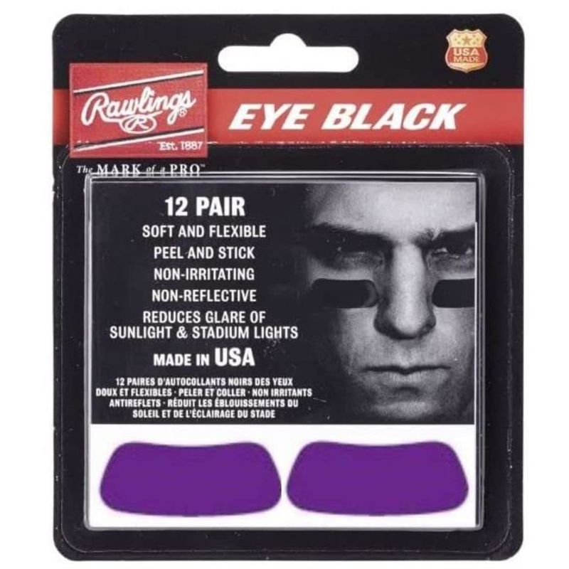 Rawlings Baseball Eye Black Seal EB12 Purple 12 Pairs 24 Pack - Online ...