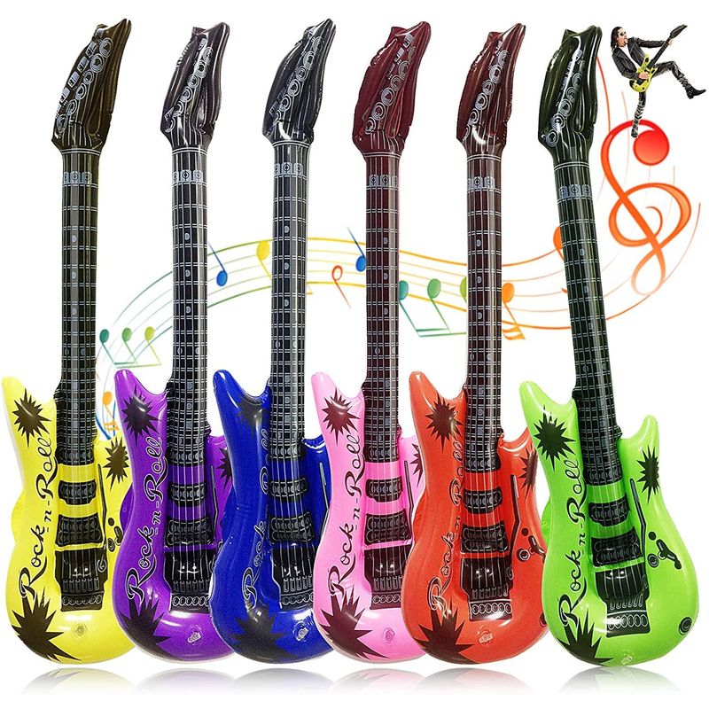 Inflatable Guitar,Waterproof Party Props Guitars,36In Reusable ...