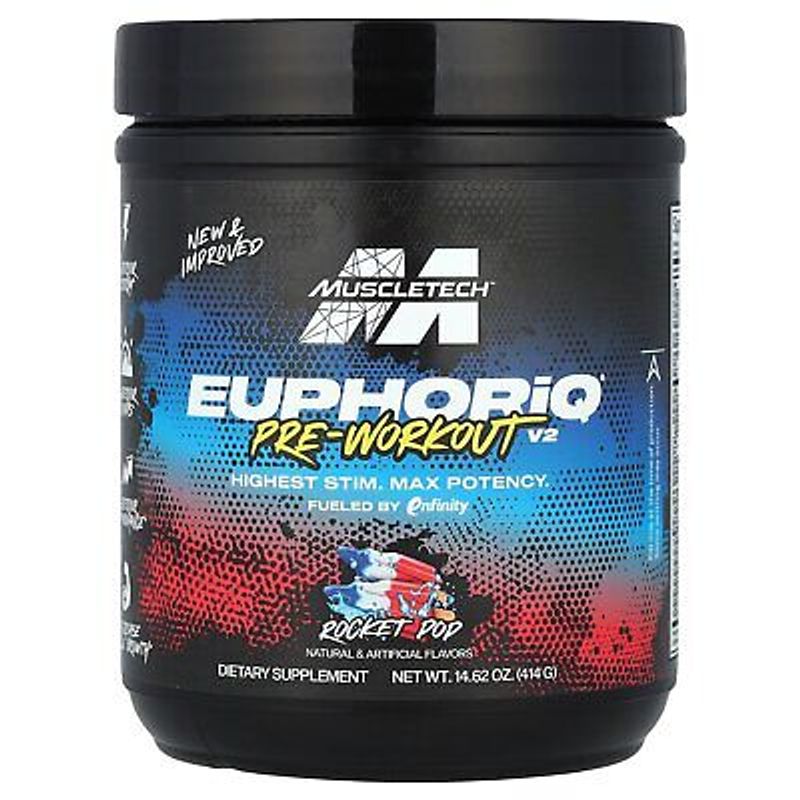 EuphoriQ® Pre-Workout V2, Rocket Pop, 14.62 oz (414 g) - Online ...