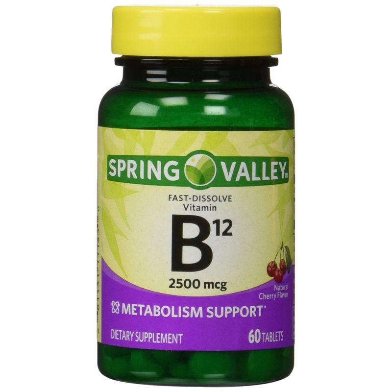Spring Valley - Vitamin B-12 2500 mcg, Sublingual, 60 Microlozenges ...