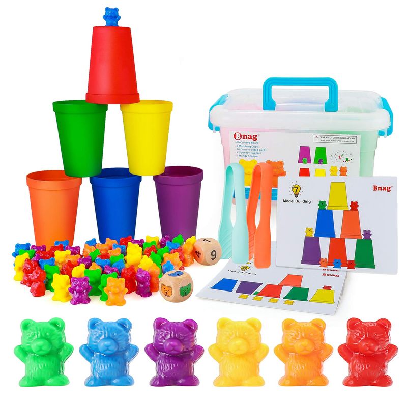 Bmag Counting Bears with Matching Sorting Cups,Pre-School Math Learning ...