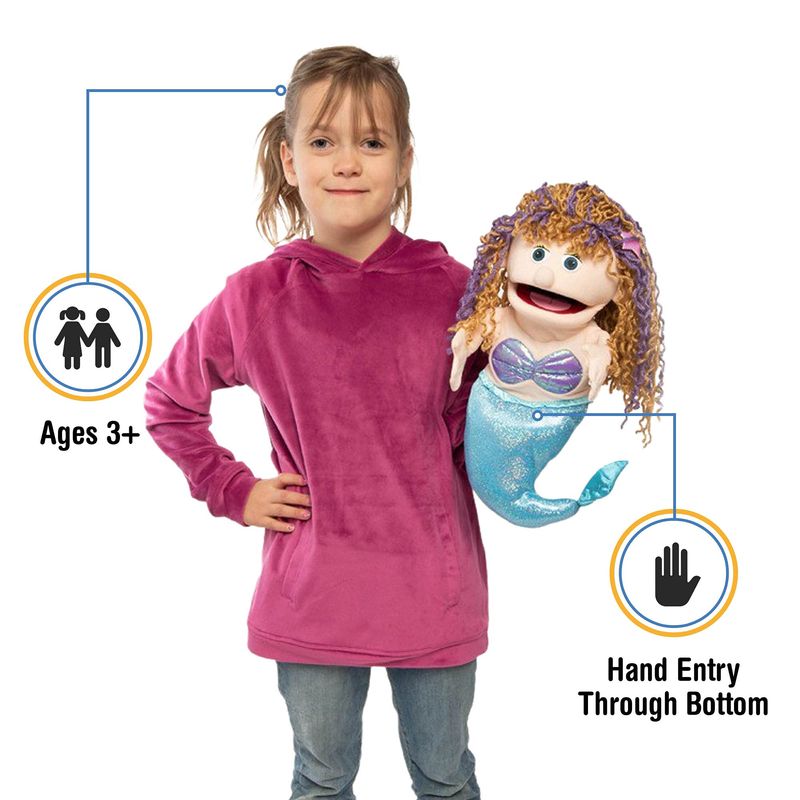 14" Mermaid, Hand Puppet, by Silly Puppets - Online Marketplace ...