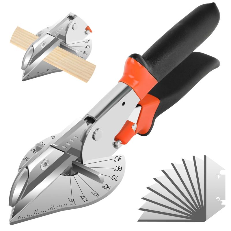 Miter Shears - 45 to 135 Degree Multi Angle Trim Cutter, Gasket Shear ...