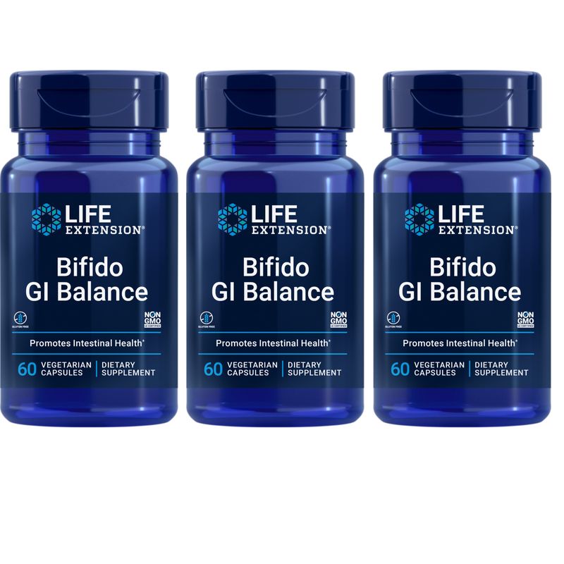 Bifido GI Balance 3X60caps Life Extension Bifidobacterium longum BB536 2 Billion - Online ...