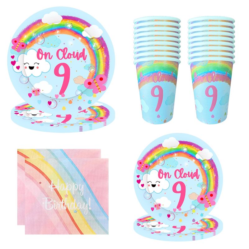 On Cloud 9 Birthday Decorations For Girls，On Cloud 9 Birthday Plates ...
