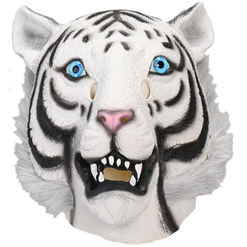 animal mask white tiger blue eyes - EveryMarket