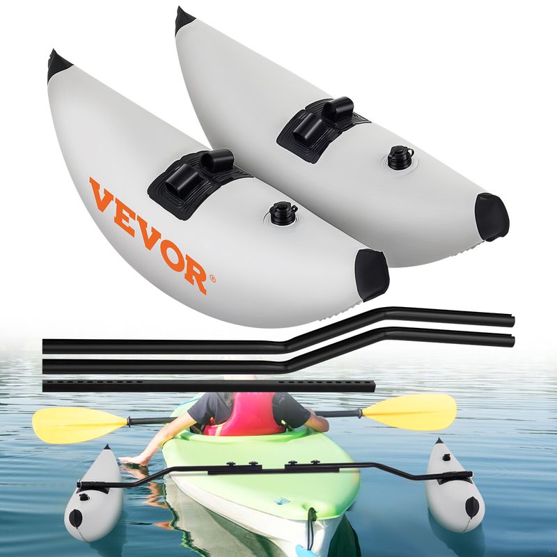 VEVOR Kayak Stabilizer Inflatable Canoe Outrigger PVC Pontoon Fishing ...