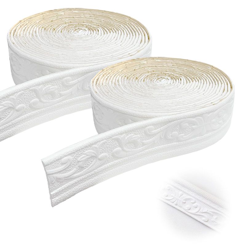 Pack of 2 Self-Adhesive Decorative Strips, 10 m Wallpaper Corner Strip ...