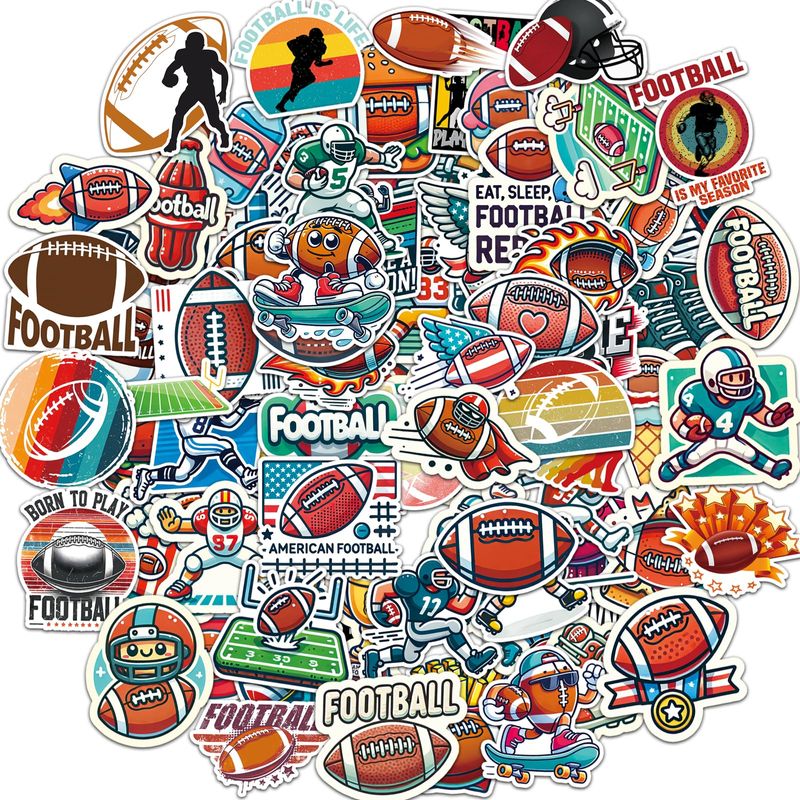 Football Stickers Gifts,100PCS Waterproof Vinyl Football Themed Sticker ...