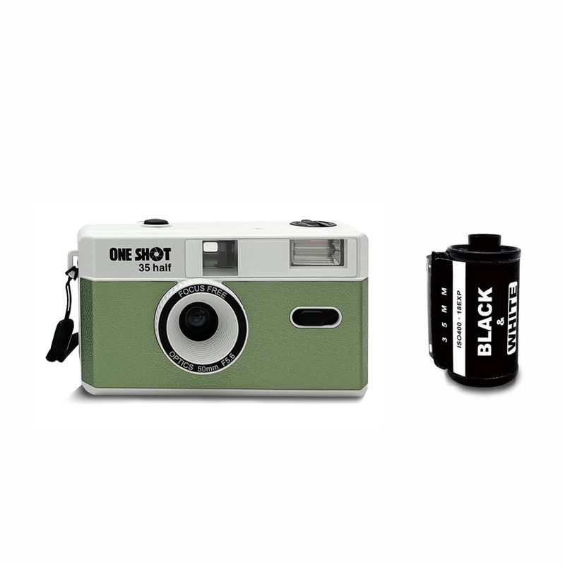 1 Shot Point and Shoot 35mm Film Camera Reusable Retro Half Frame ...