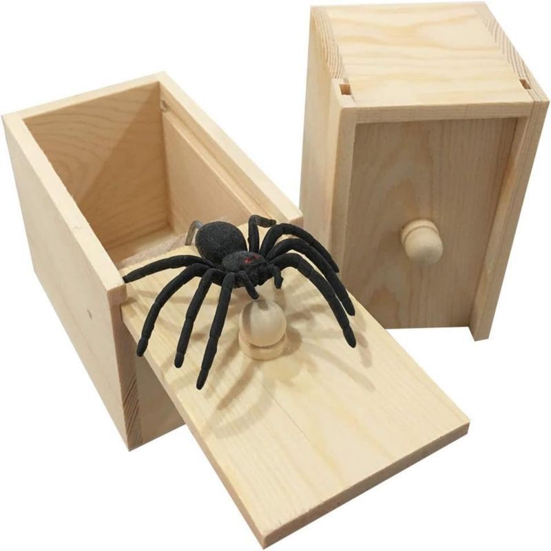 Fltengle Original Spider Scare Prank Box,Handmade Fun Joke Scarebox Toy ...