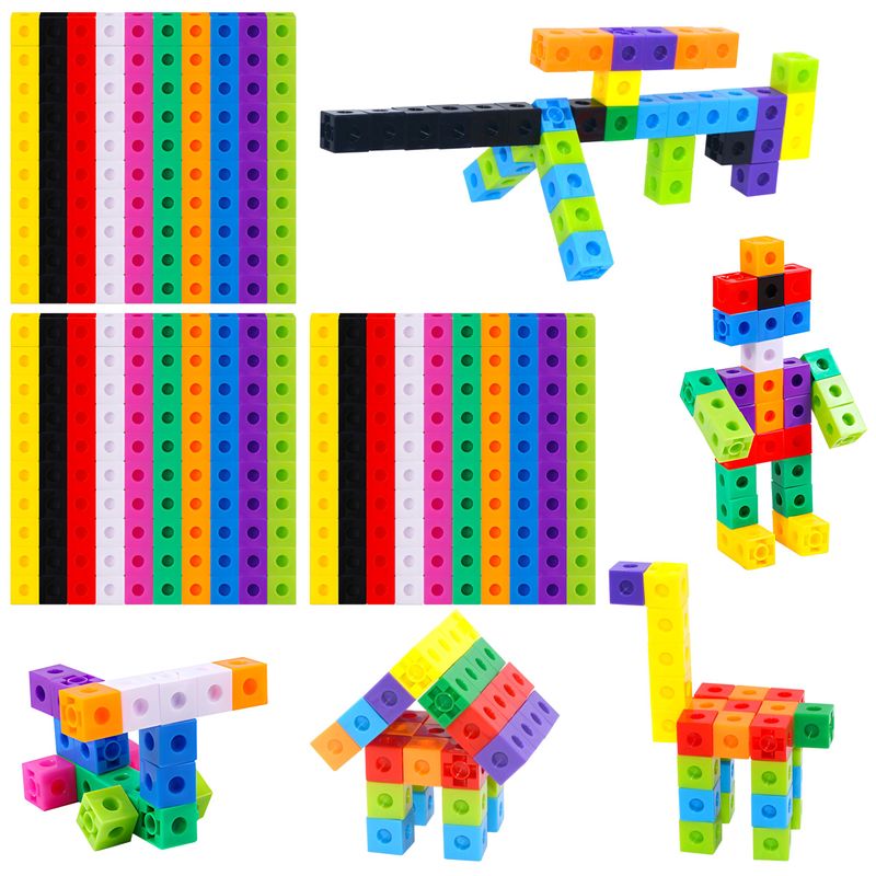 SpriteGru 300PCS Math Linking Cubes, Math Cubes Manipulative Connecting ...