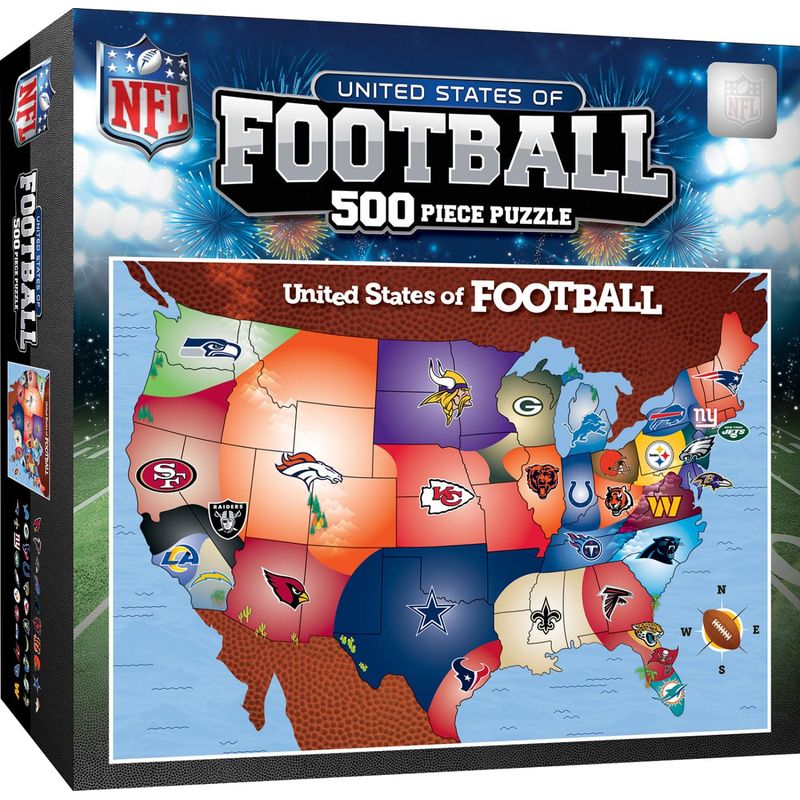 MasterPieces NFL League Map Puzzle - 500-Piece Sports Puzzle for Adults ...