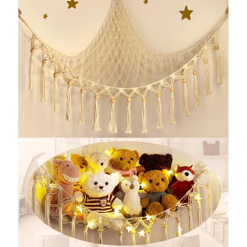 Teddy Hammock - Cuddly Toy Storage Hammock for Stuffed Animals with LED ...