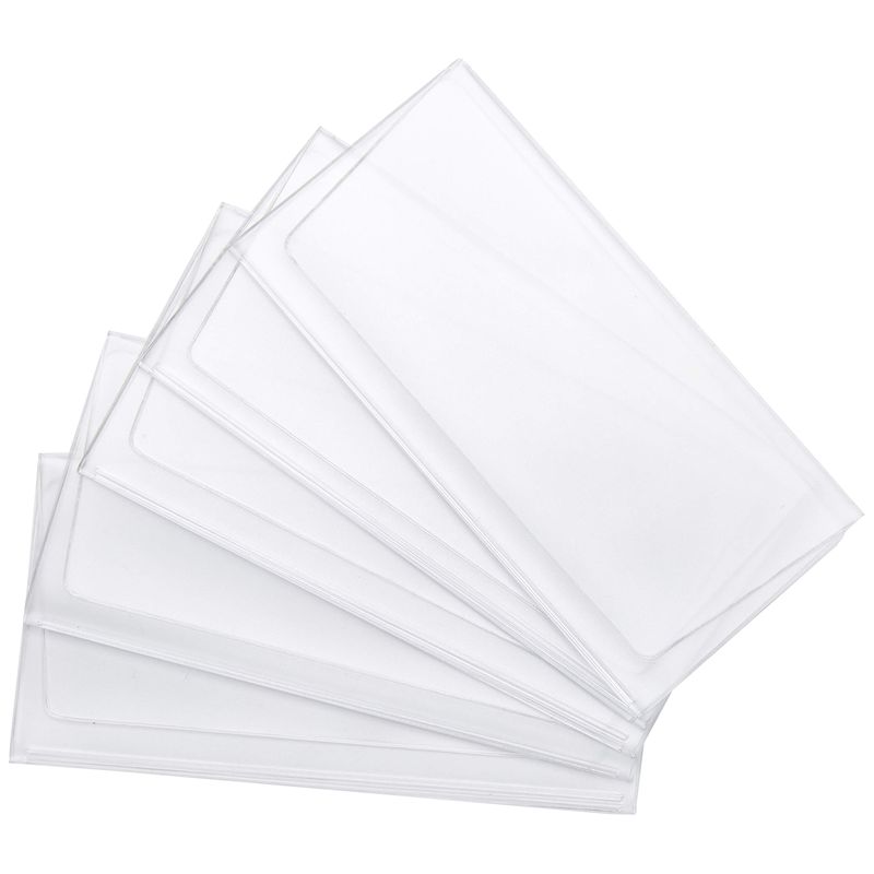 Set of 5 Heavy Duty Vinyl Checkbook Protector/Divider Trifold Wallet ...