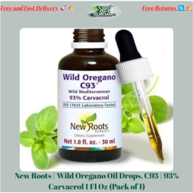 **New Roots | Wild Oregano Oil Drops, C93 | 93% Carvacrol 1 Fl Oz (Pack of 1)** - Online ...