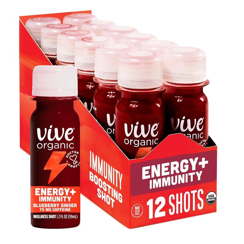 Vive Organic Energy Shot + Immune Support, Immune Defense with ...