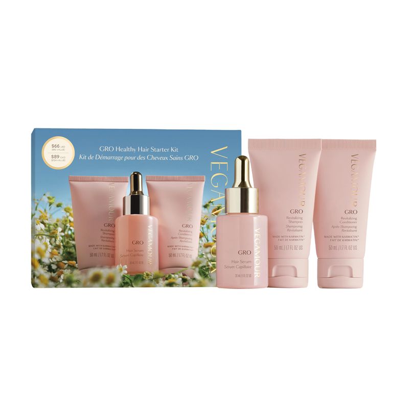 VEGAMOUR GRO Healthy Hair Starter Kit | Full Size GRO Hair Serum for ...