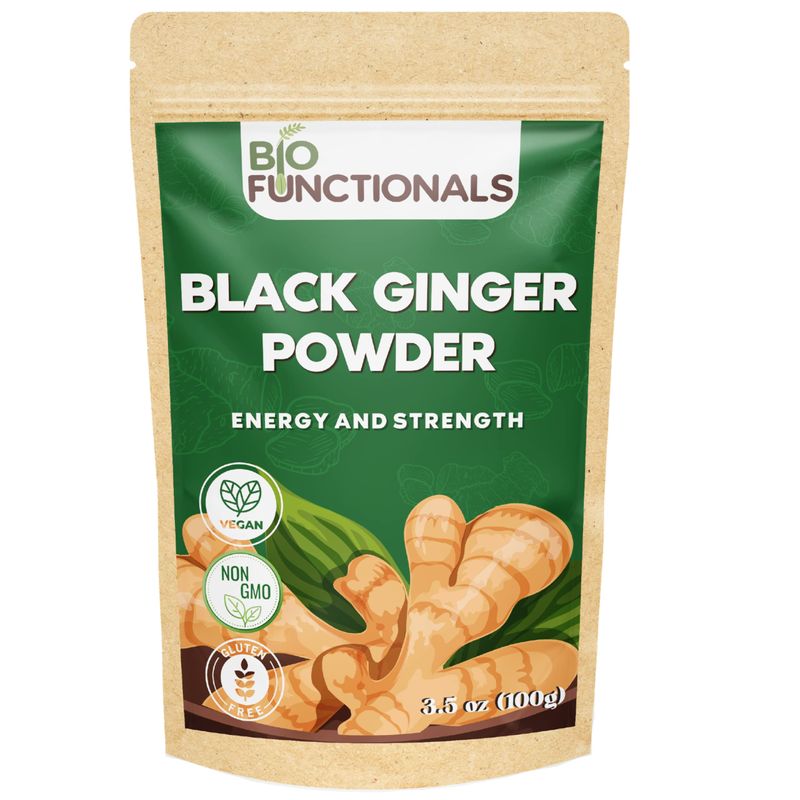 Biofunctionals Black Ginger Powder (3.5 Oz) Thai Black Ginger Powder Kaempferia Parvifora ...