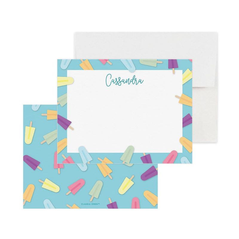 Ice Pop Summer Note Card, Popsicle Birthday Thank You Cards, Custom ...