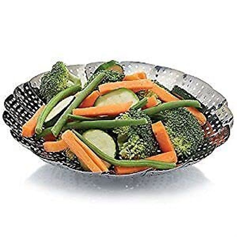 HoitoDeals 9'' Stainless Steel Strainer Colander Collapsible Vegetable ...