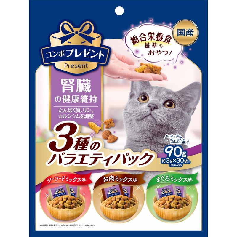 Combo Present, Cat, Snack, Variety Pack, 3 Types, Kidney Health ...