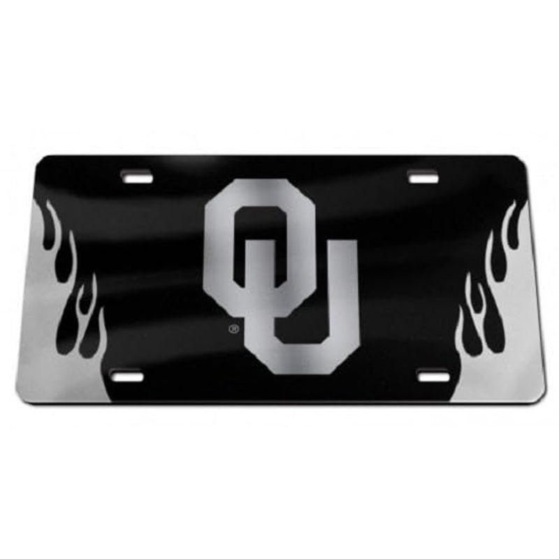 Oklahoma Sooners Black Crystal Mirror Laser License Plate - Online ...