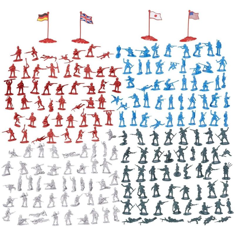 200-Piece Plastic Army Men for Boys – Military Soldiers Guys Playset ...