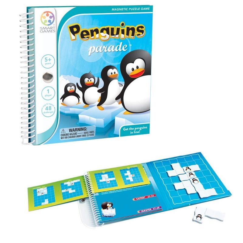 SmartGames - Penguins Parade, Magnetic Puzzle Game with 48 Challenges ...
