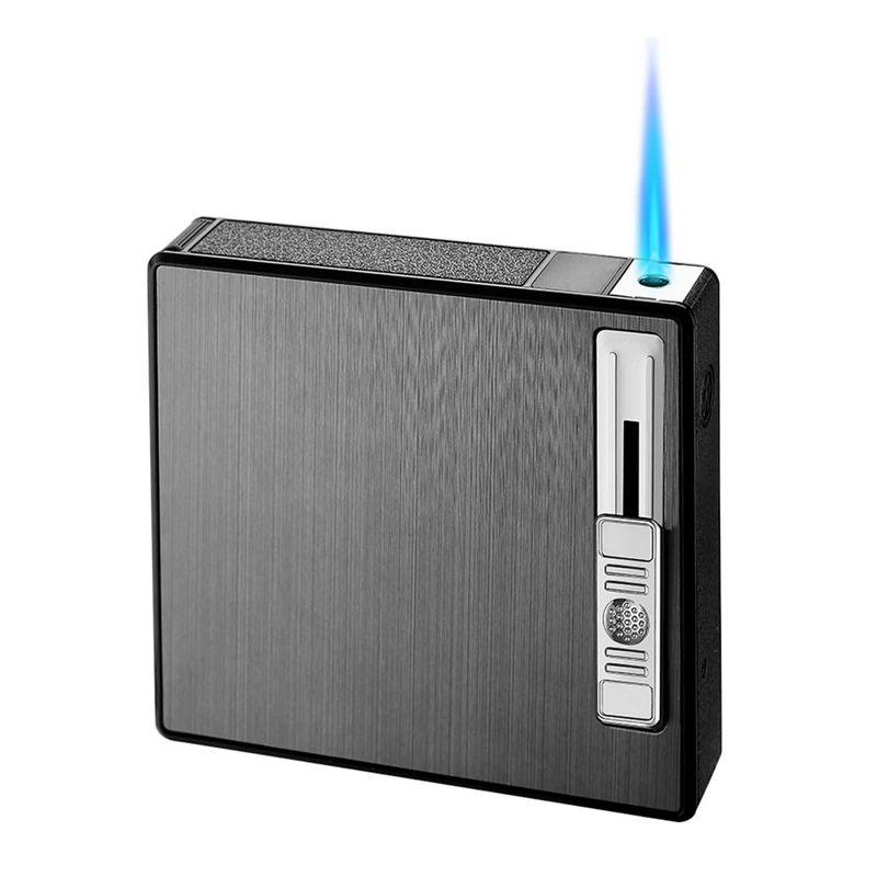 Jet Flame Storm Lighter, 3 Jet Flame Lighter with Punch and Safety Lock ...