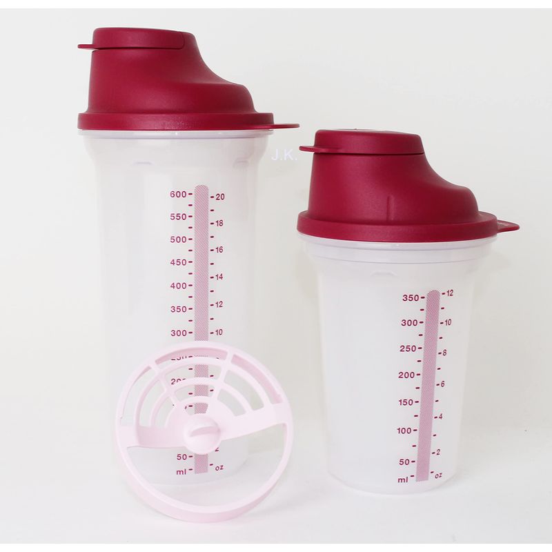 TUPPERWARE Mix-Fix Shaker 1 x 600 ml Shaky Berry + 1 x 350 ml Berry ...