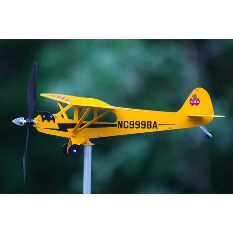 Thyggzjbs Piper J3 Cub Airplane Weathervane,3D Unique and Magical Metal ...