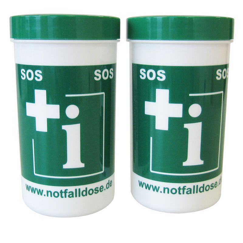 Emergency Box with Emergency Information Sheet and Two Stickers, Set of ...