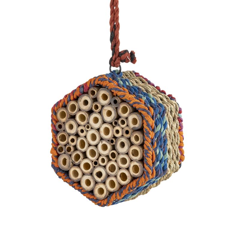 Jardinopia Munja & Reclaimed Sari Fabric Bee Home - Hexagon ...