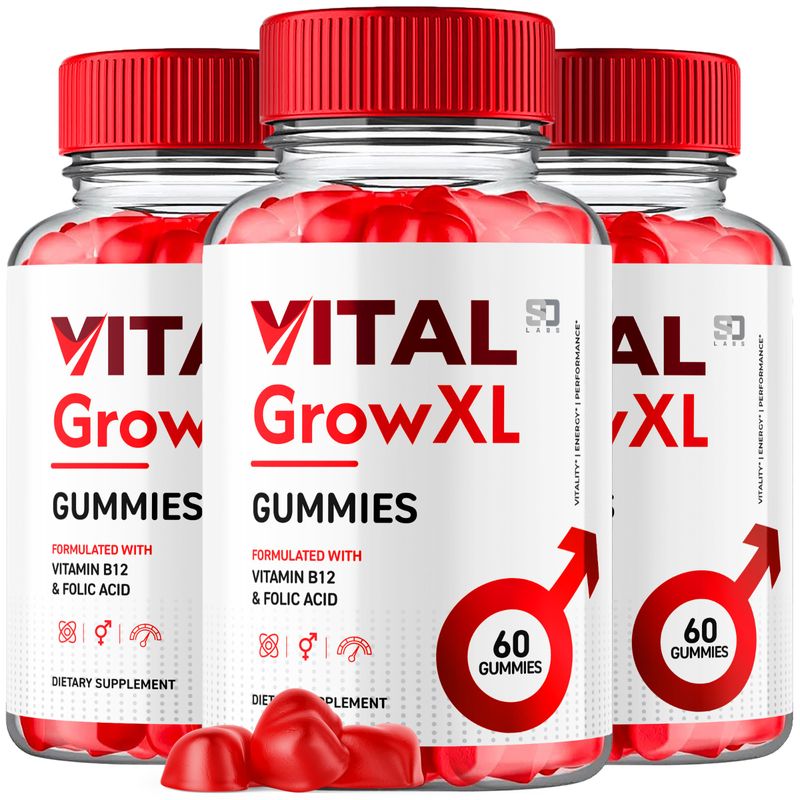 (3 Pack) Vital Grow XL Gummies For Men - Advanced Formula Vitamin ...