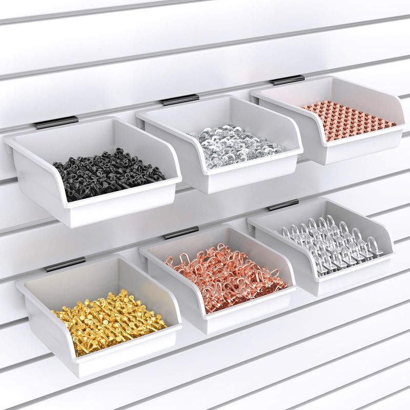 BeapTcely Slatwall Bins with Hooks Plastic Slatwall Organizer Slatwall ...