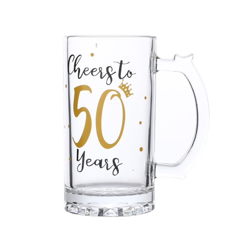 50th Birthday Gift，Men and Women Cheering 50th Birthday Beer Mugs ...