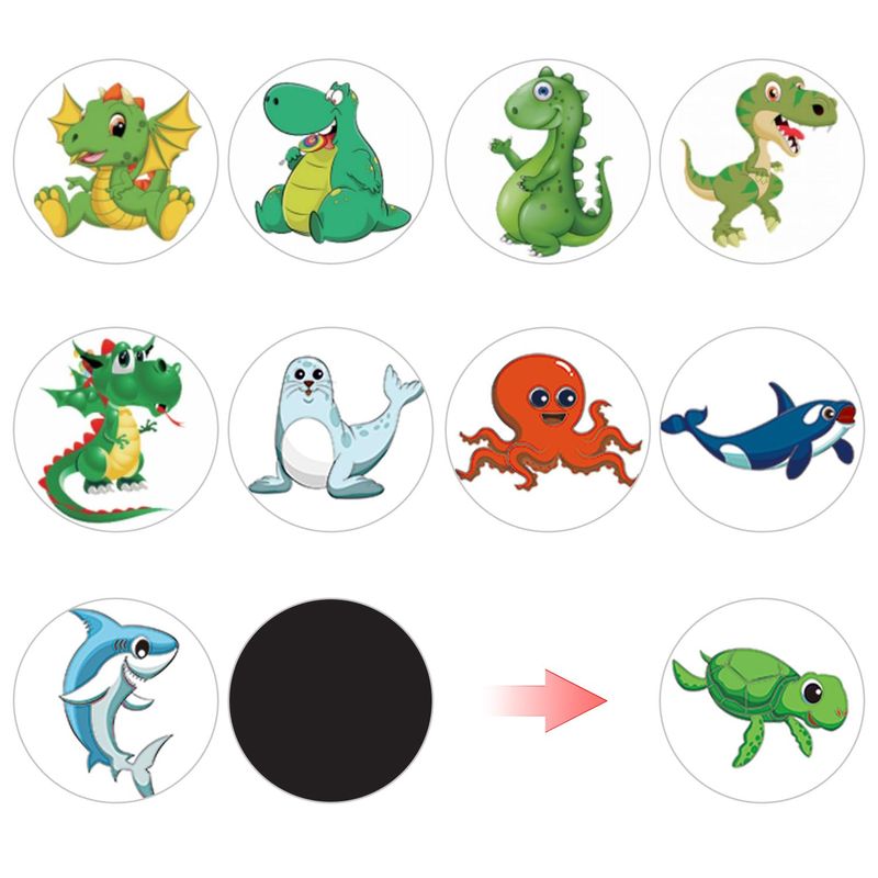 Cipszoely 10 PCS Potty Training Stickers Pee On, Color Changing Toilet ...