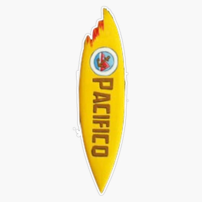 Pacifico Surf Board Vinyl Sticker Waterproof Decal Laptop Wall Window ...