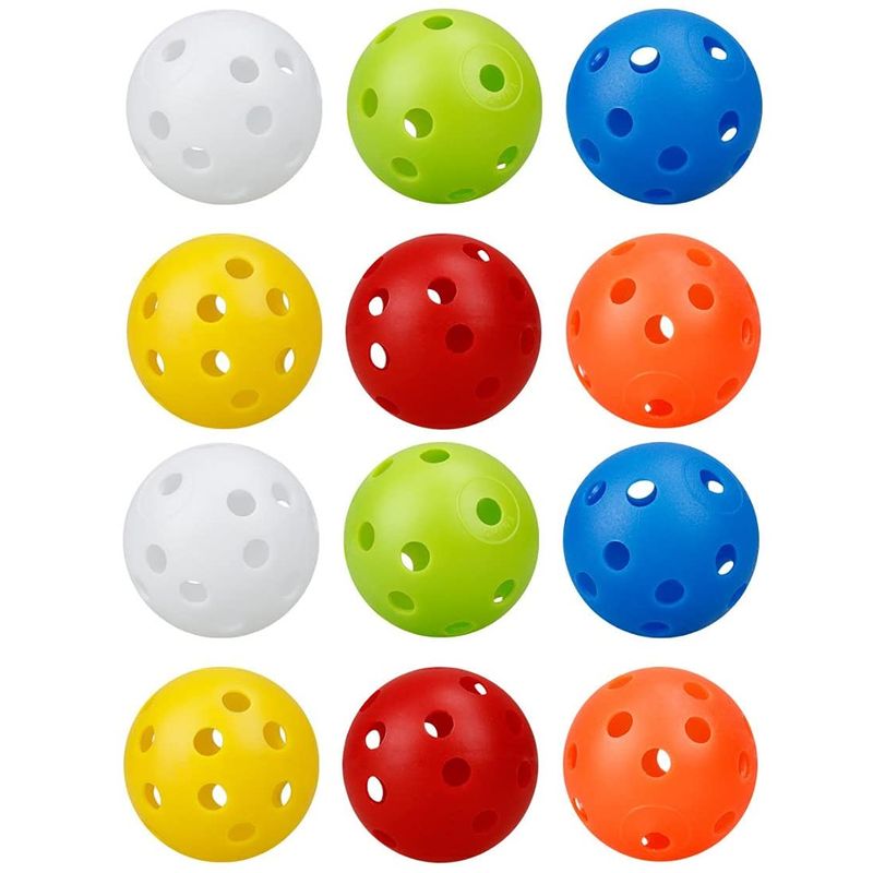 KOMUNJ 12 Pack Golf Practice Ball Air Flow Hollow Practice Golf Balls ...