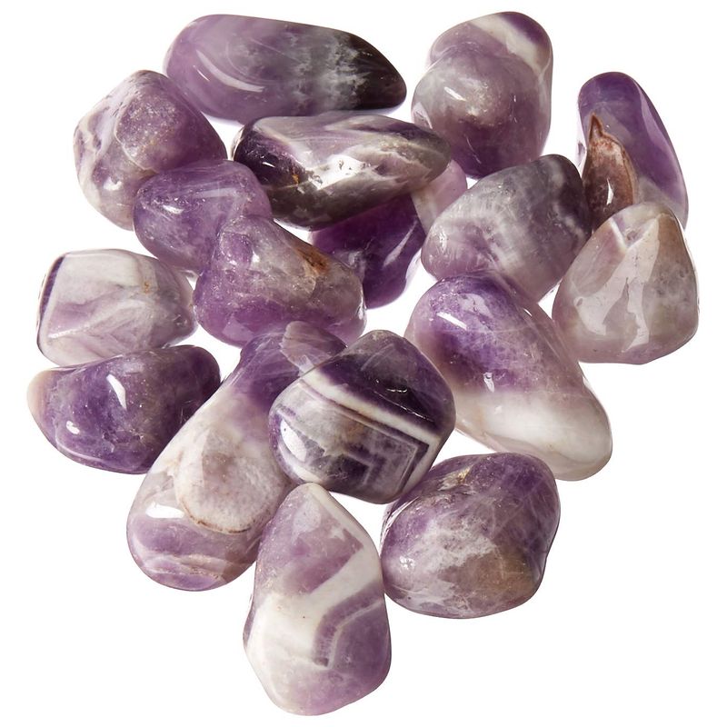 Hypnotic Superior Materials: 1lb Bulk Tumbled Banded Amethyst Stones ...
