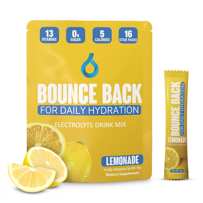 Bounce Back Daily Hydration - Electrolyte Powder Packets - No Sugar- 5 Calories, Organic, All in ...